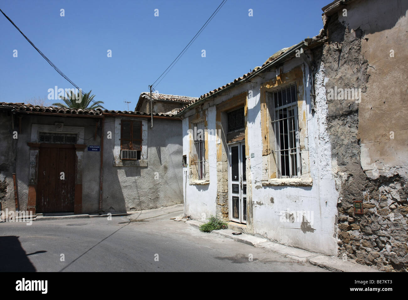 Old houses in the northern Turkish part of Nicosia, Cyprus Stock Photo ...
