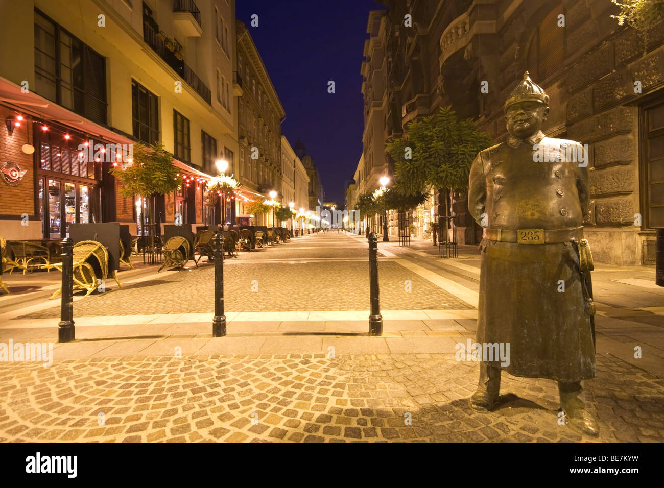Looking down Zrinyi Utca in Budapest Stock Photo - Alamy