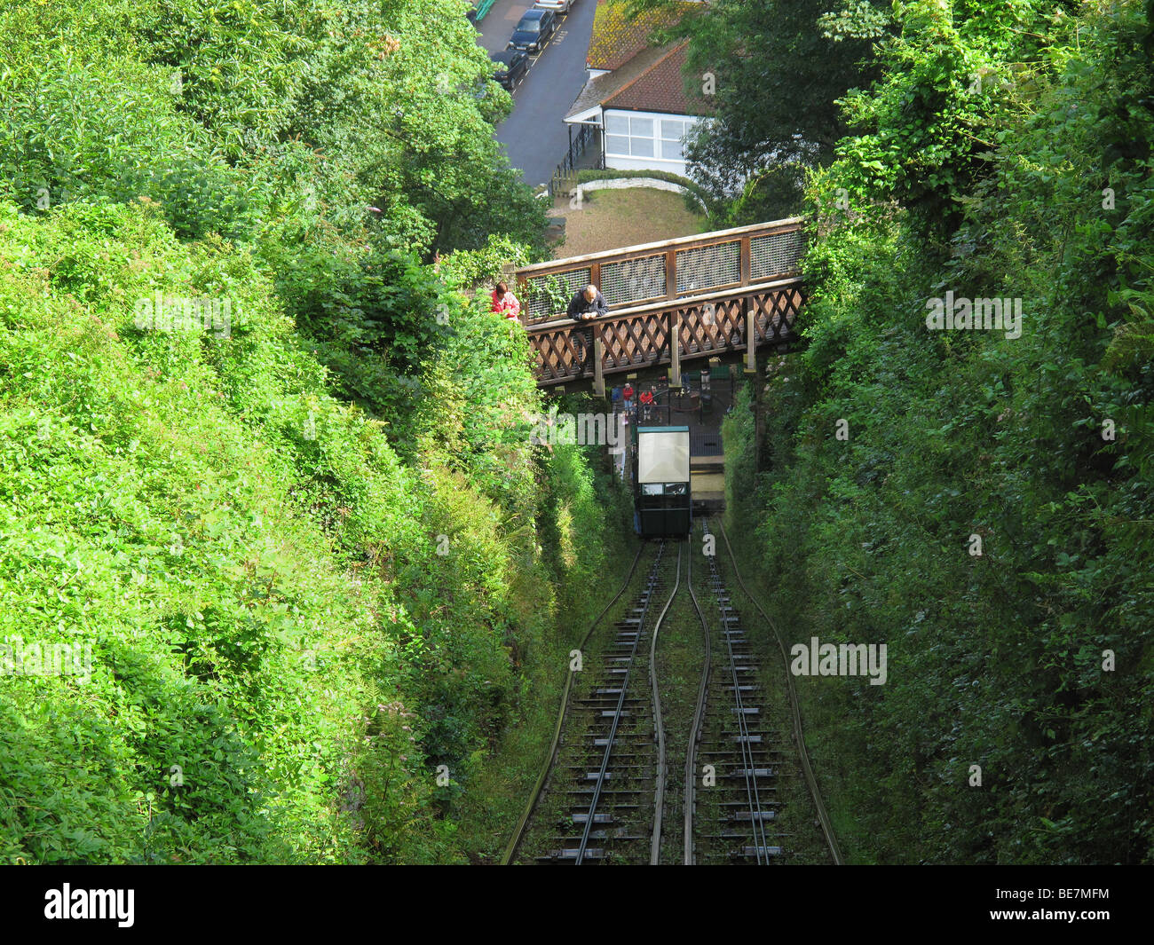The Lynton and Lynmouth water powered cliff railway Stock Photo - Alamy