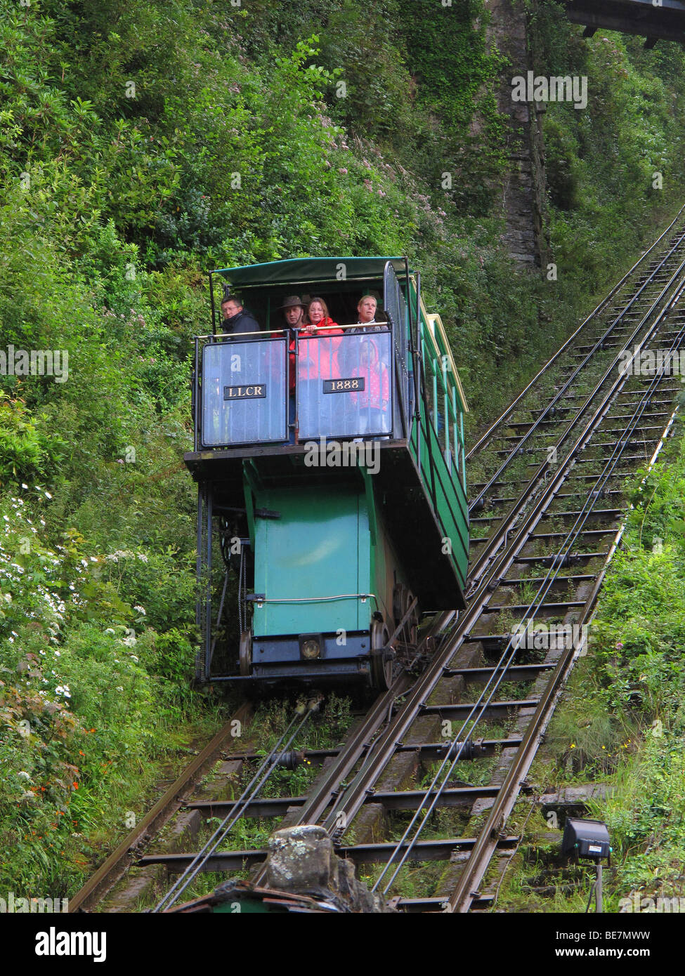 The Lynton and Lynmouth water powered cliff railway Stock Photo - Alamy