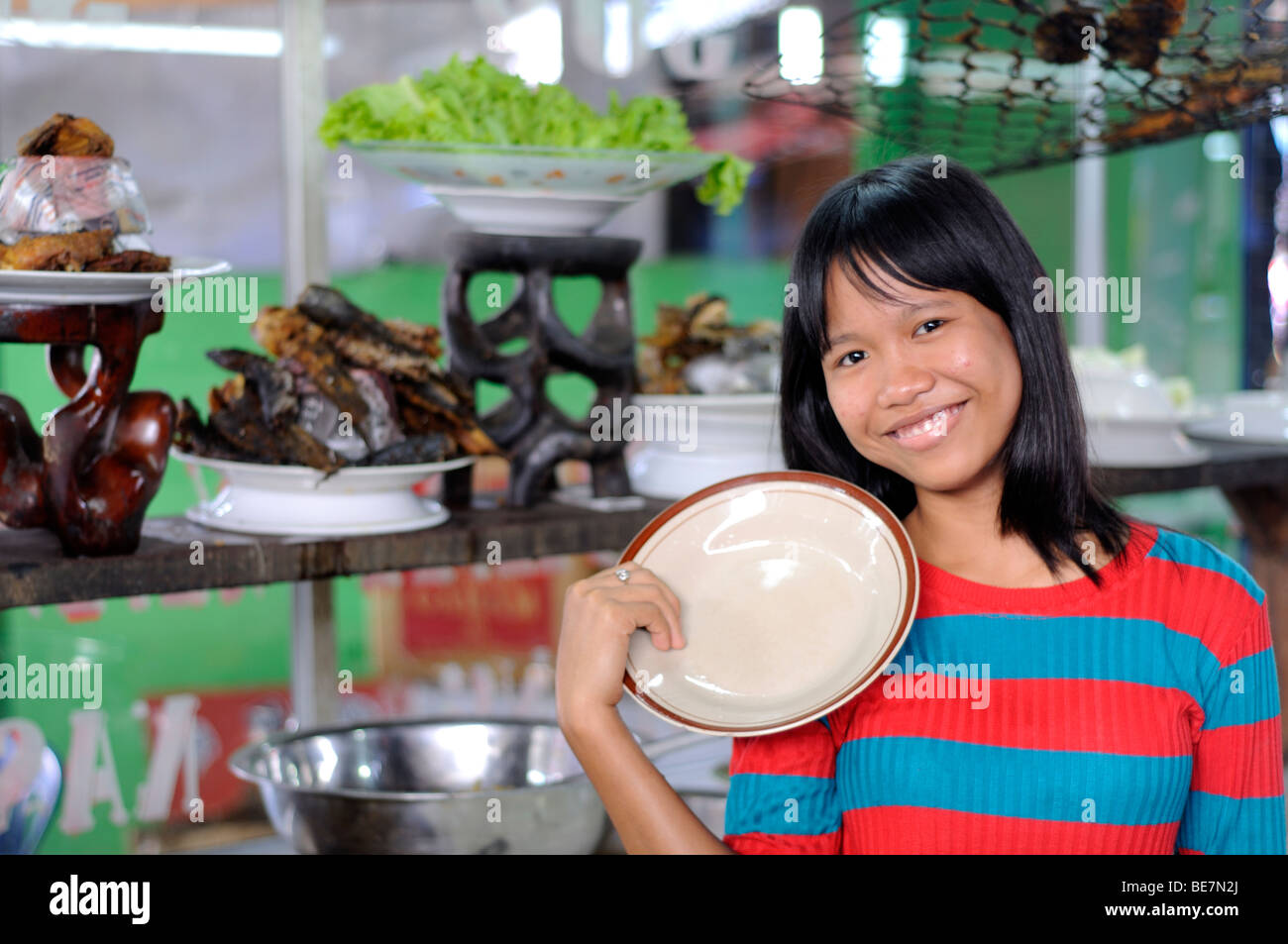 warung kitchen street market jambi sumatra indonesia Stock Photo - Alamy
