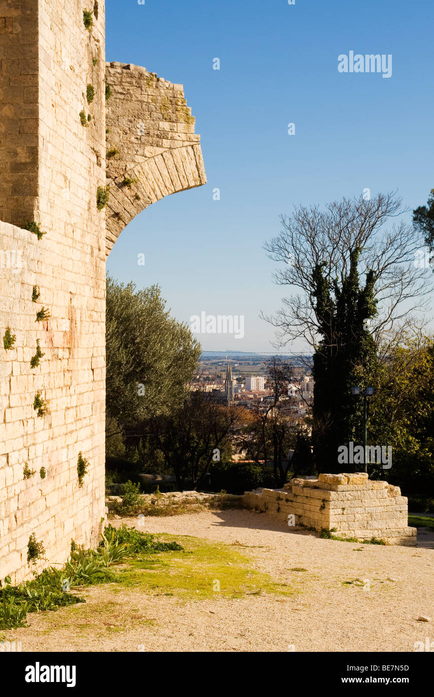la Tour Magne, "the Great Tower", a ruined Roman tower on Mont Cavalier ...