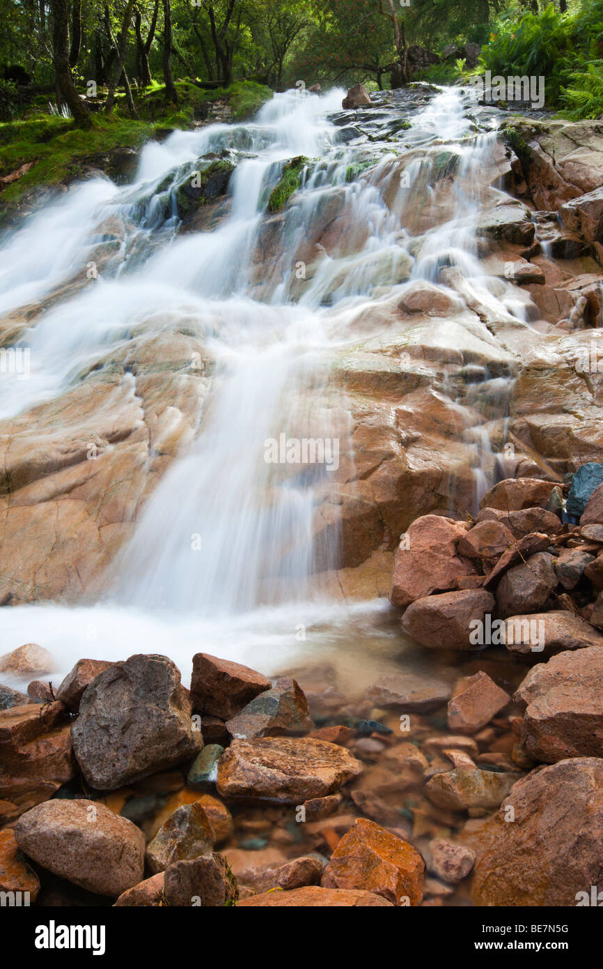 Mountain Waterfalls In Full Spate After A Storm On Fells Above ...