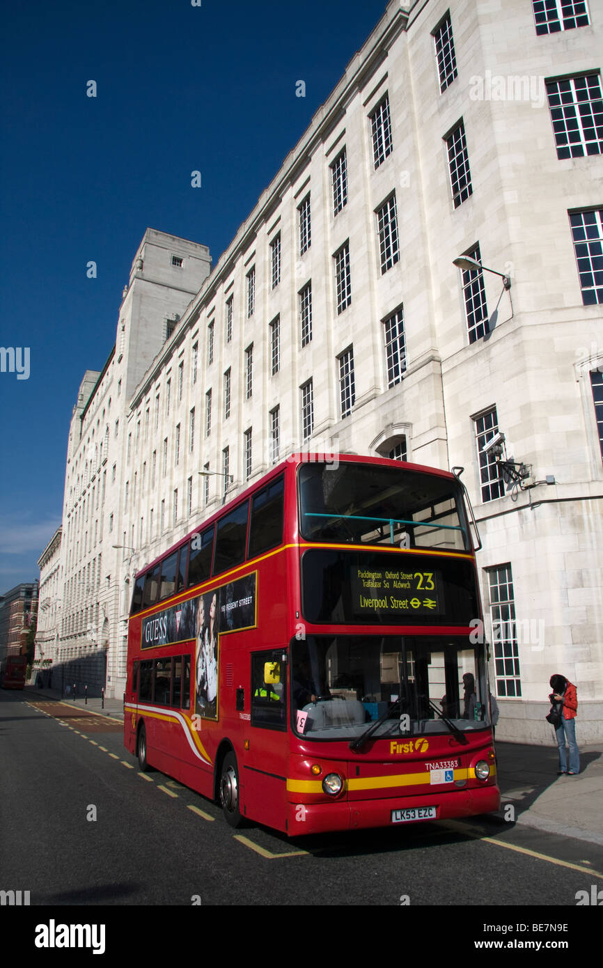 London bus in Queen Victoria Street Stock Photo - Alamy