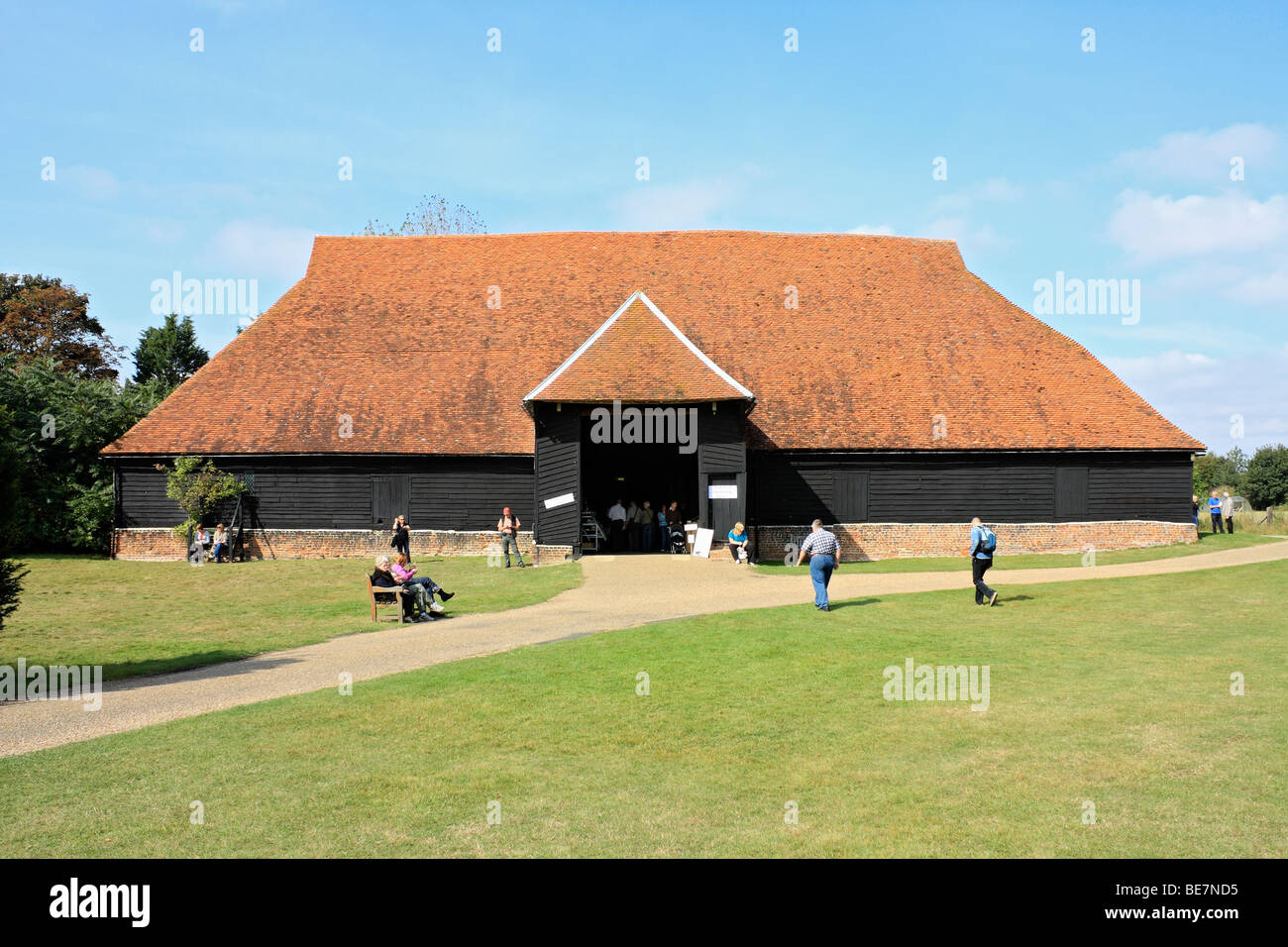 The medieval wooden barley barn at Cressing Temple between Witham and ...