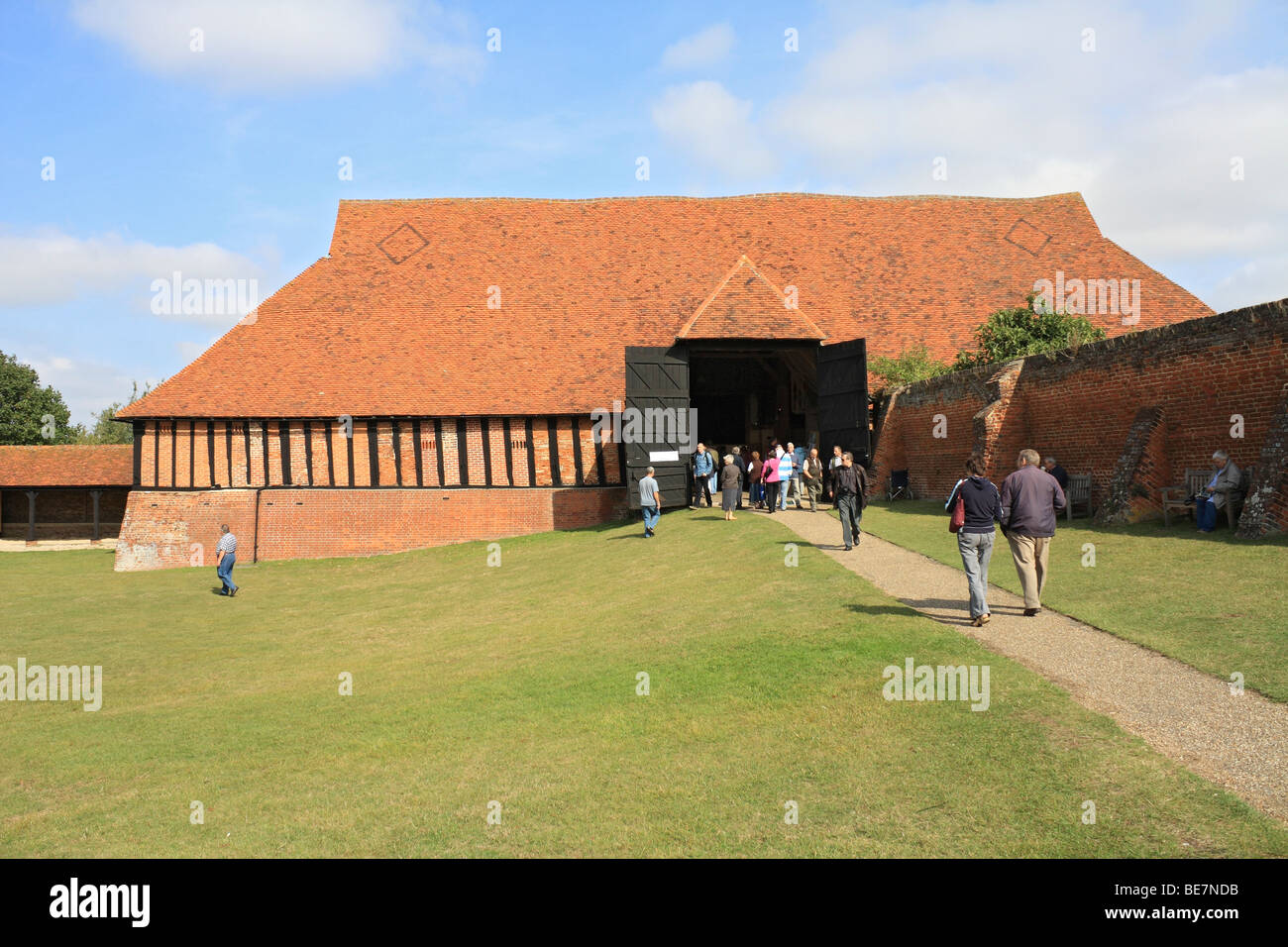 The medieval wooden wheat barn at Cressing Temple between Witham and ...