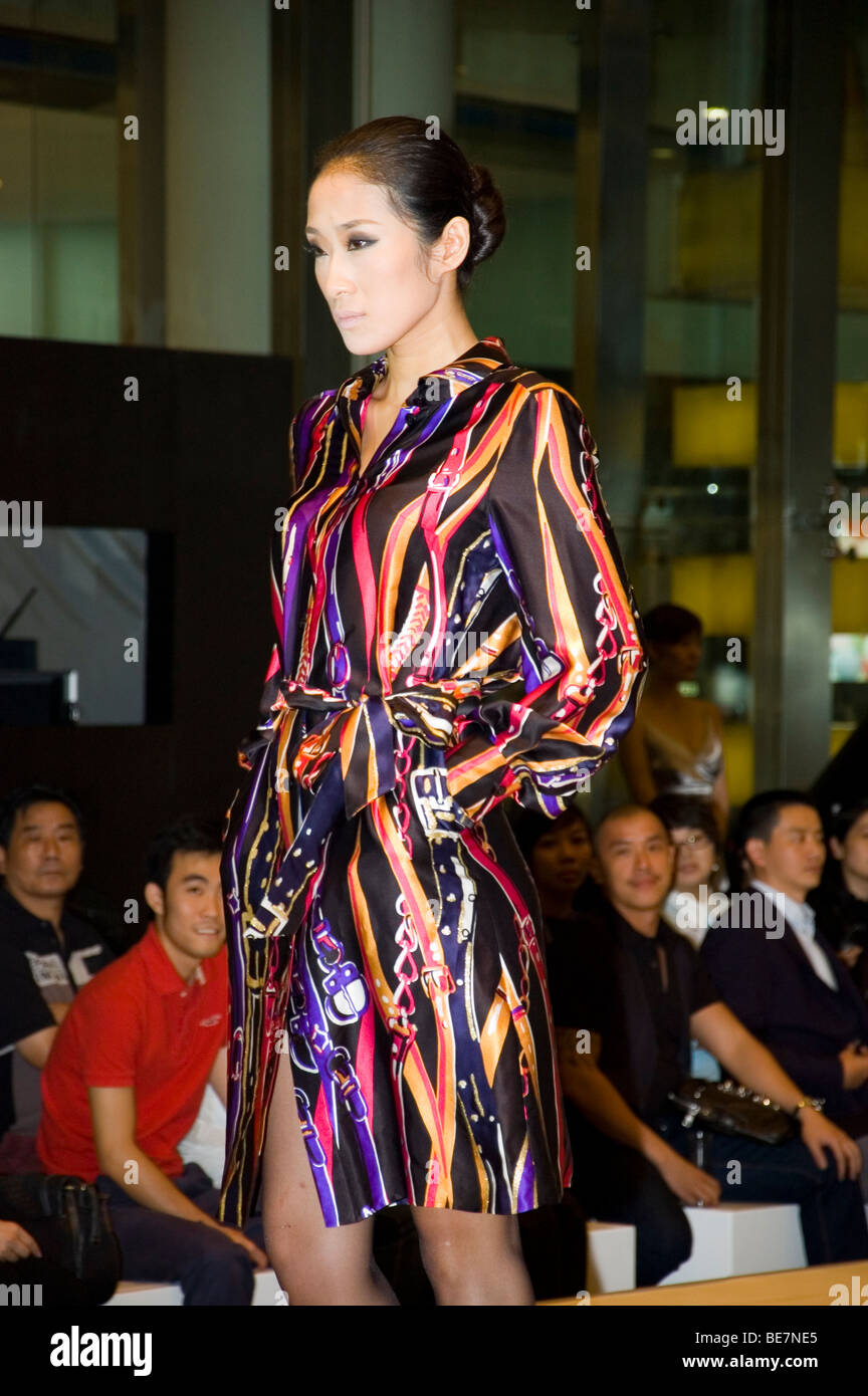 Shenzhen, China - Fashion Week in Mix City. Asian models present newest ...