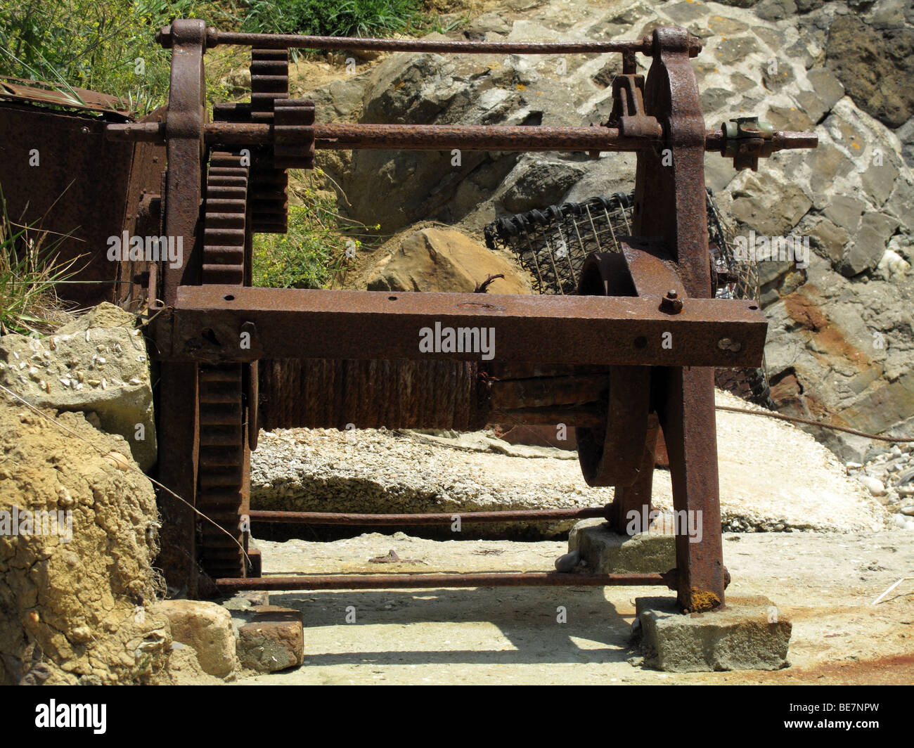 Old winch hi-res stock photography and images - Alamy