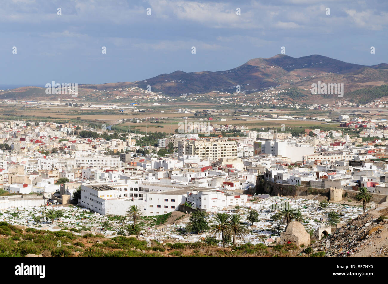 View of the Medina, with the cemetary visible in the foreground, and ...