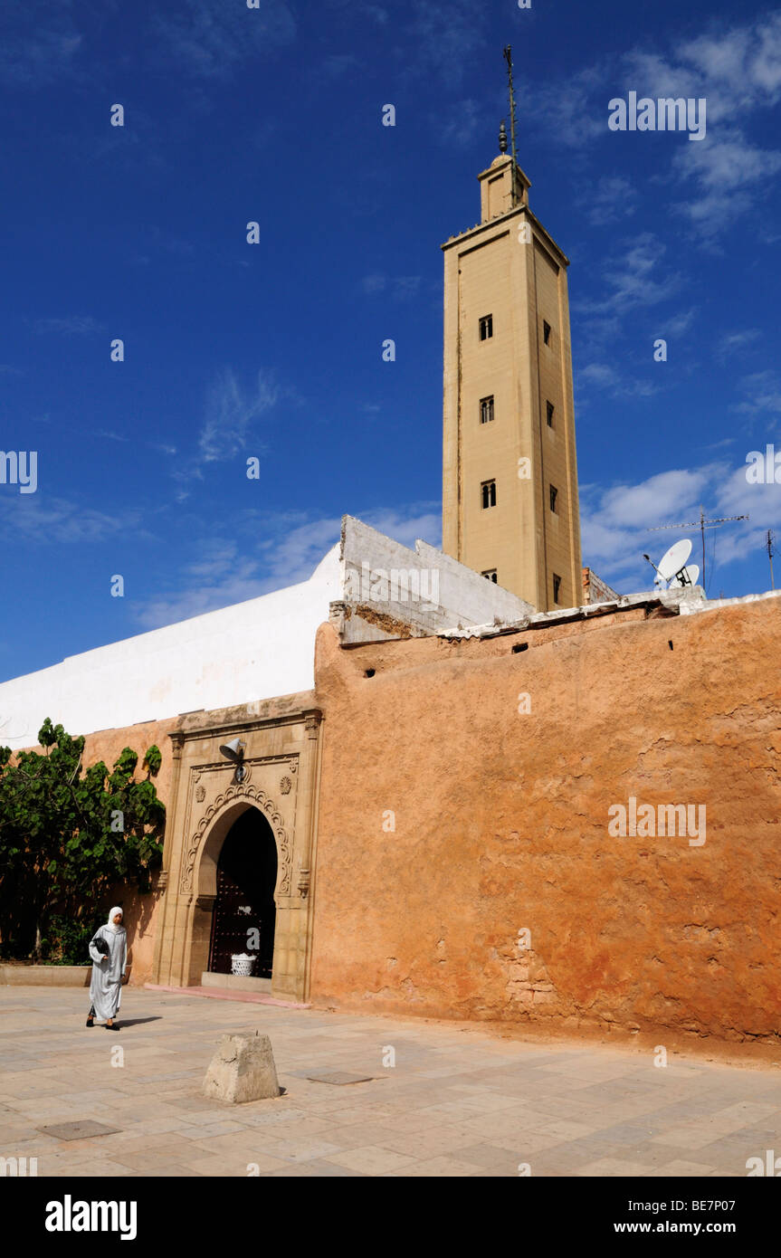 Morocco; Rabat; Bab Chellah and Great Mosque in the Medina Stock Photo ...