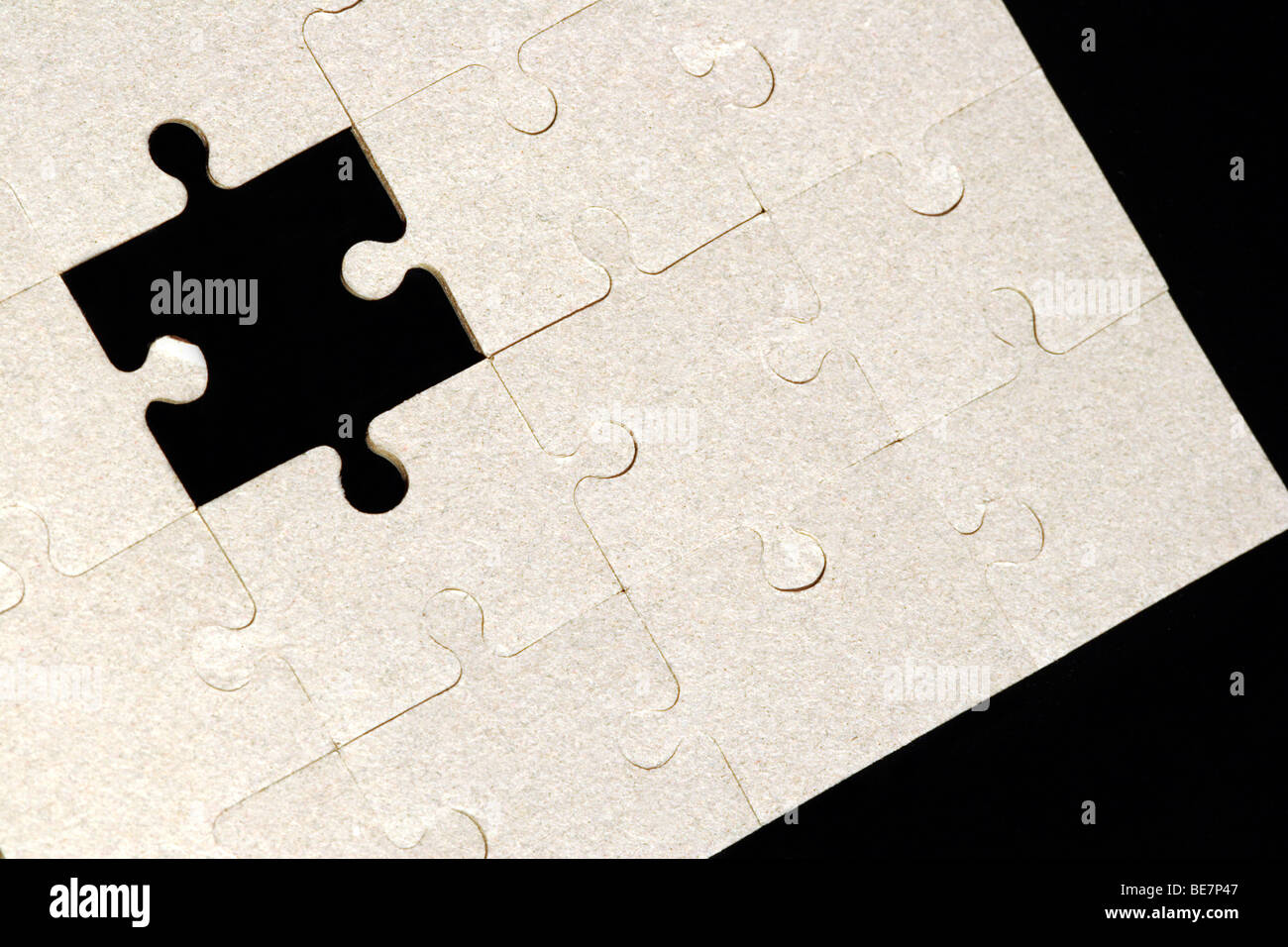 Jigsaw puzzle with missing piece Stock Photo - Alamy