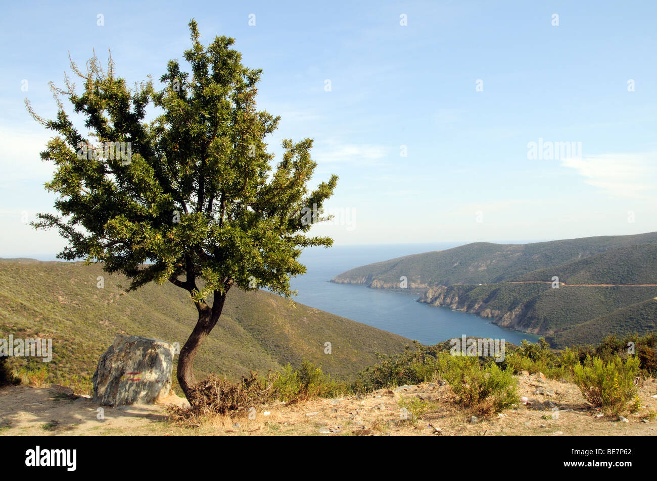 Coastal landscape from southern Sithonia northern Greece looking out on ...