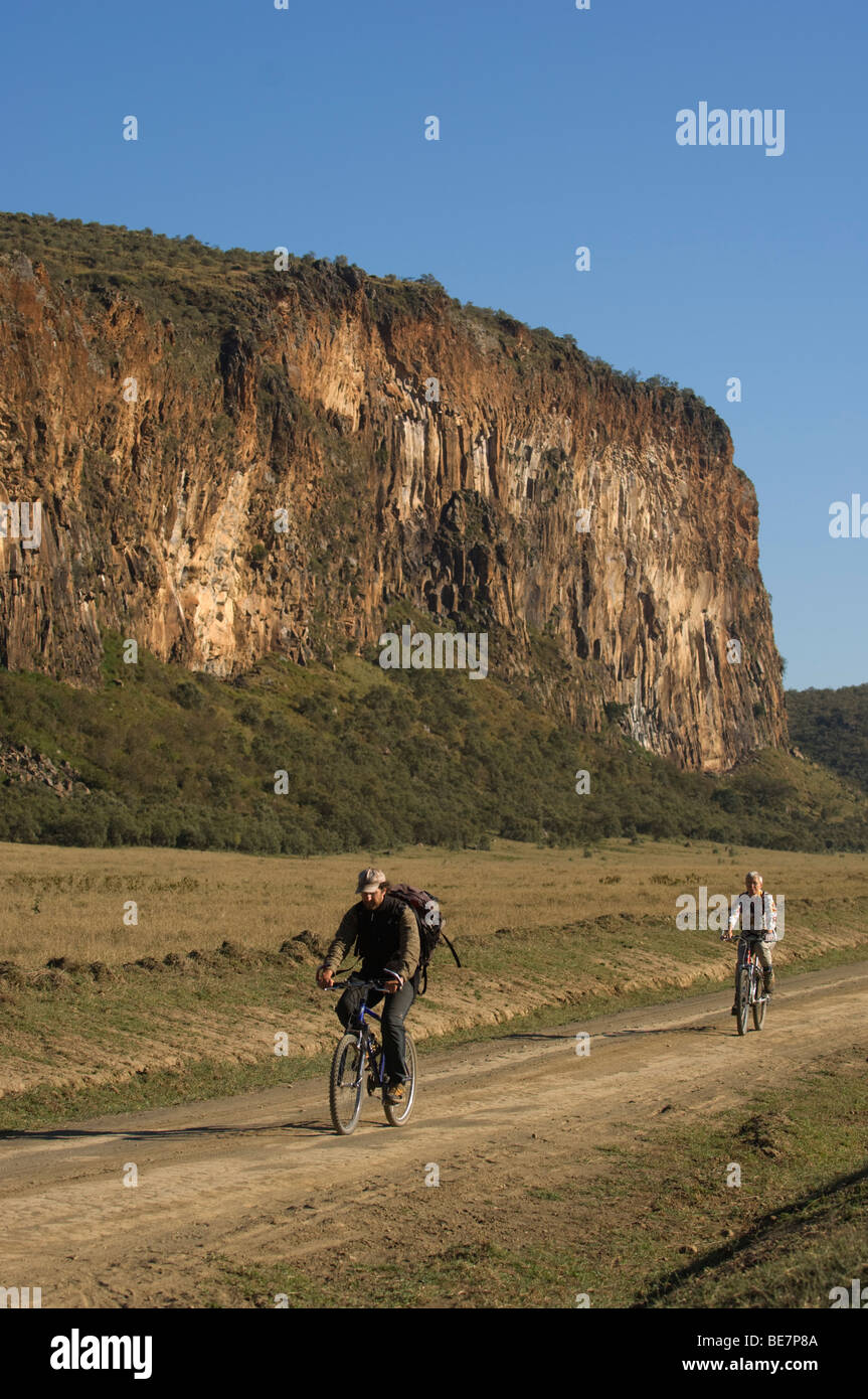 Cycling in Hell's gate National Park, Naivasha, Kenya Stock Photo - Alamy