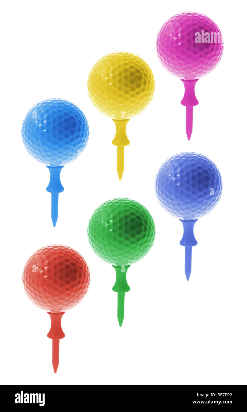 Coloured golf tees hi-res stock photography and images - Alamy