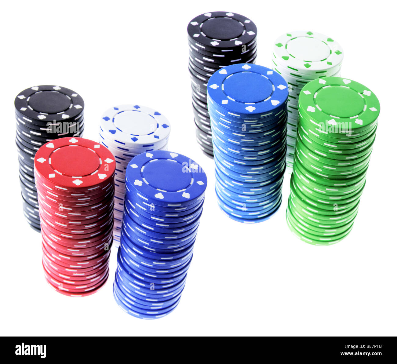 Stacks of Poker Chips Stock Photo - Alamy