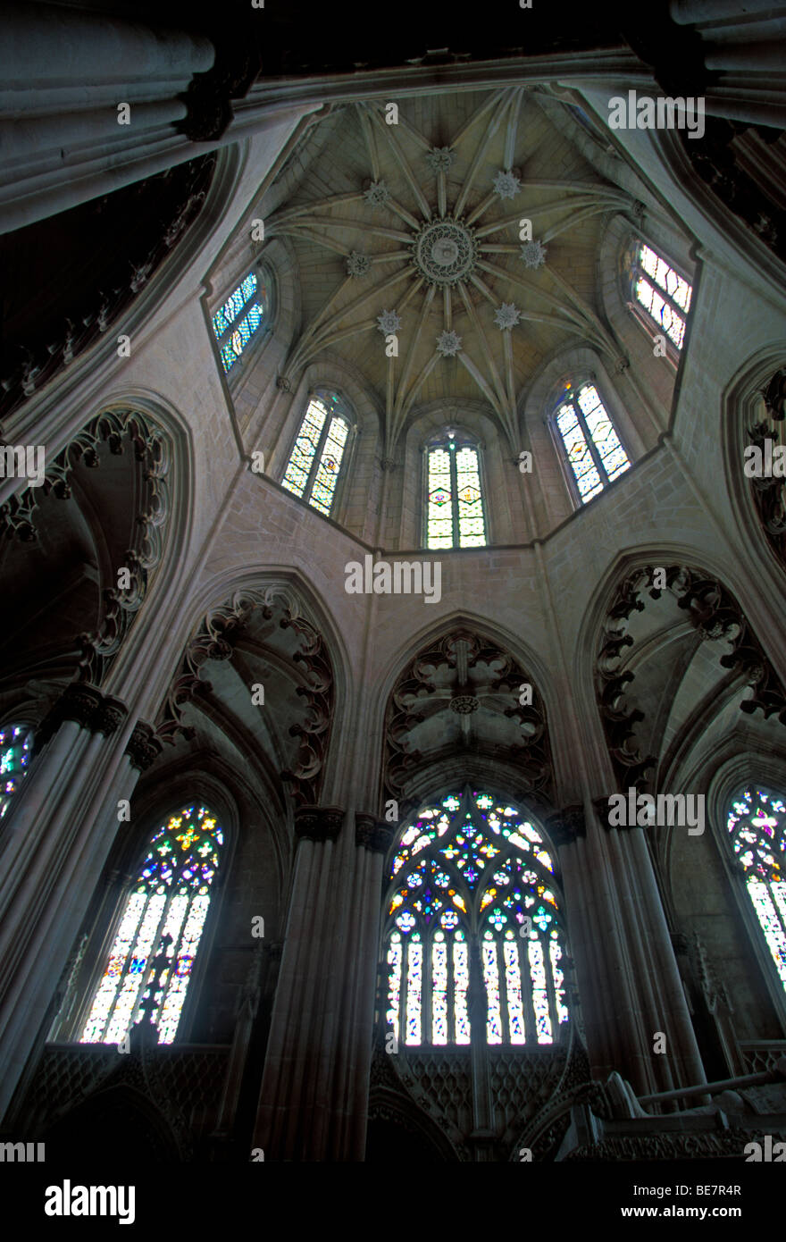 Star vault, Founder's Chapel, Batalha Monastery, vaulted ceiling ...