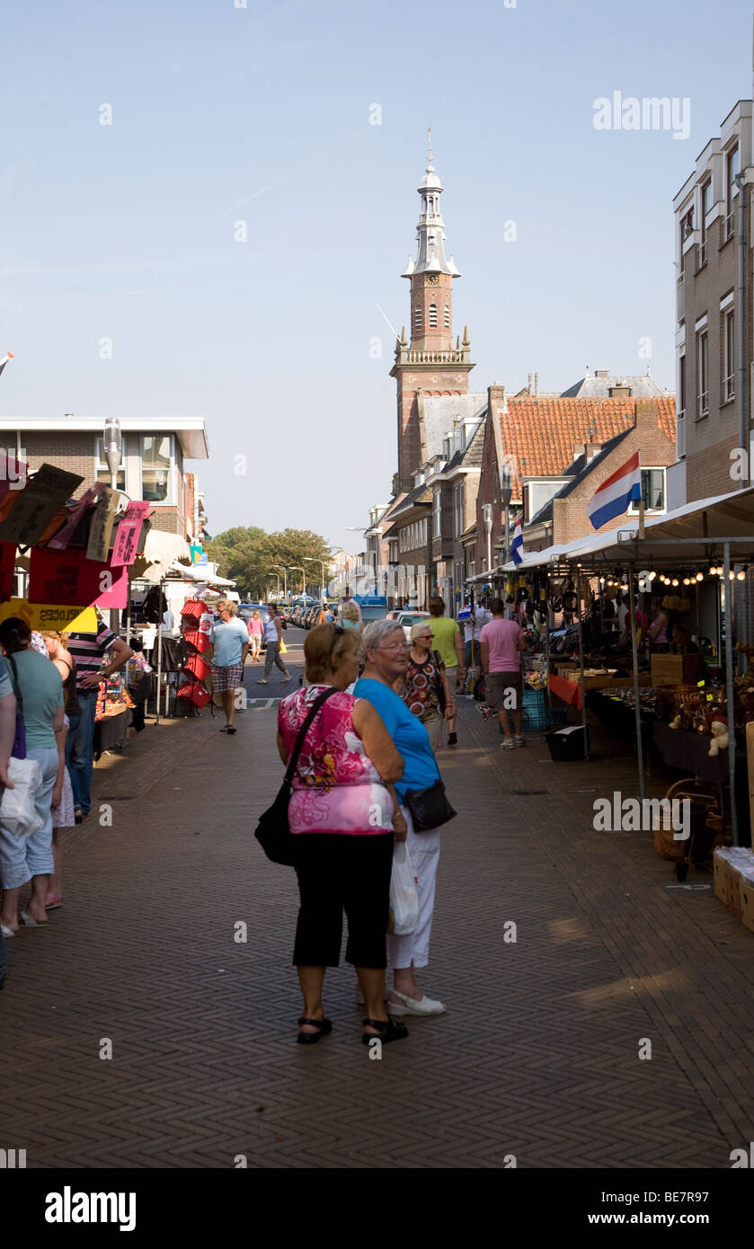 Street market Katwijk, Holland Stock Photo - Alamy