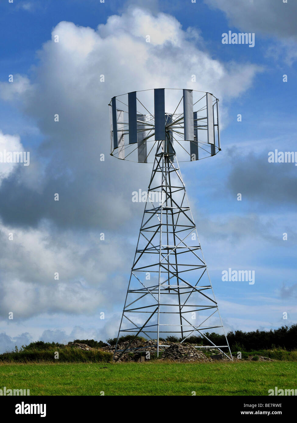 A Horizontal Wind Turbine utilising renewable wind energy Stock Photo ...