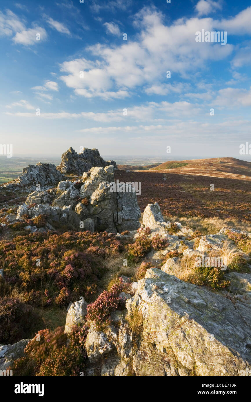 Devil's Chair, a quartzite tor on Stiperstones. Shropshire. England. UK ...