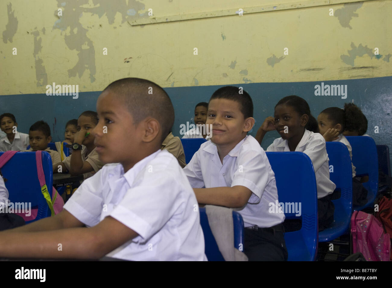 Panamanian School children. Panama City, Republic of Panama, Central ...