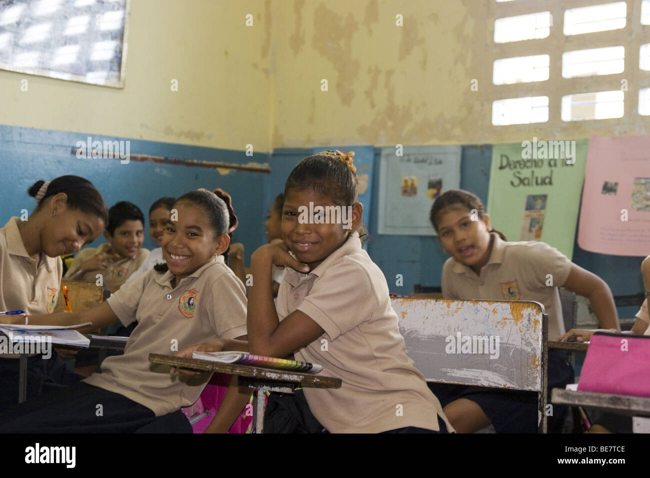 Panamanian School children. Panama City, Republic of Panama, Central ...