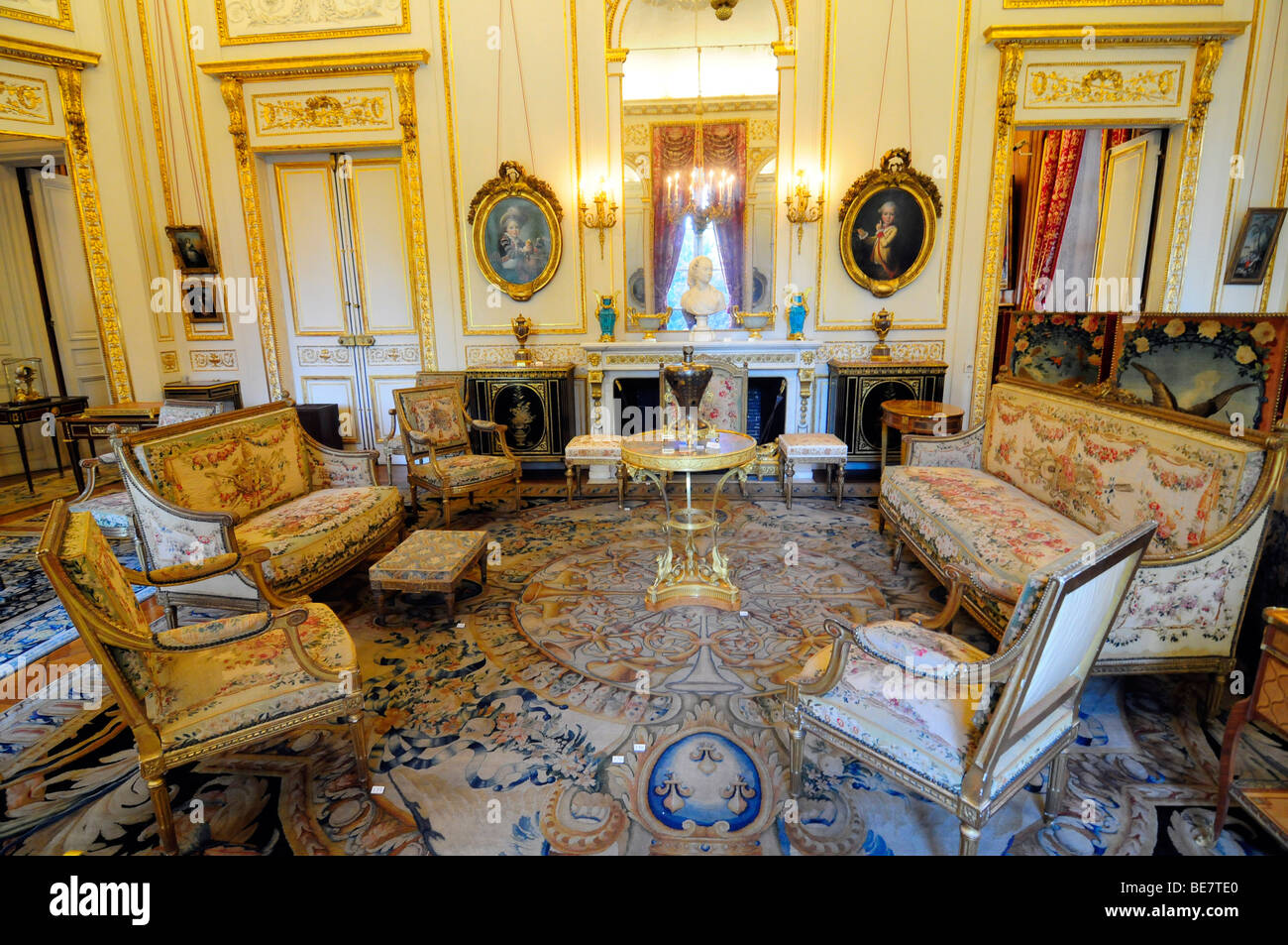 Interior of the museum Nissim de Camondo, a well-preserved 19th century ...