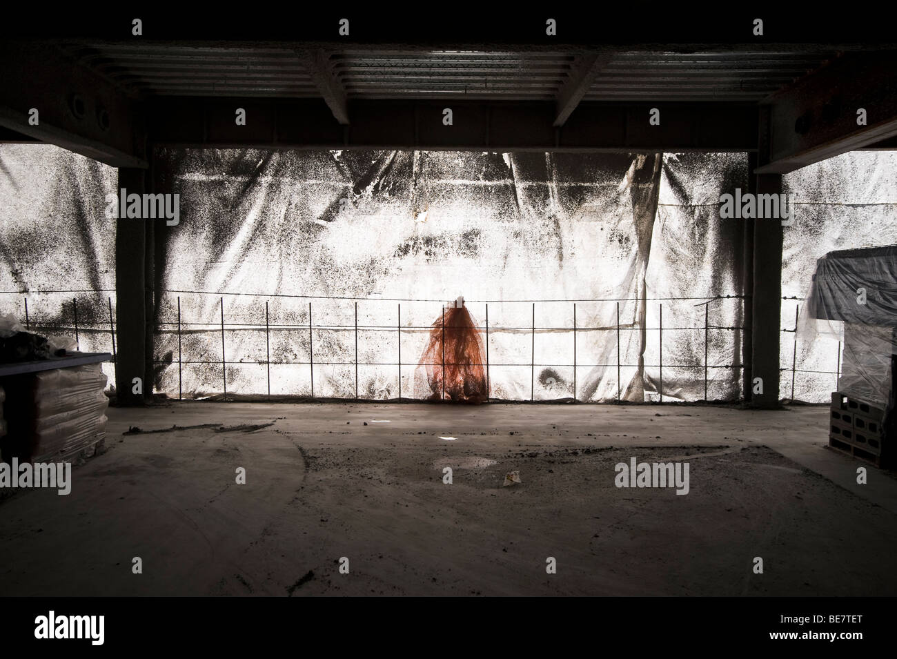 Fireproofing material installing Stock Photo - Alamy