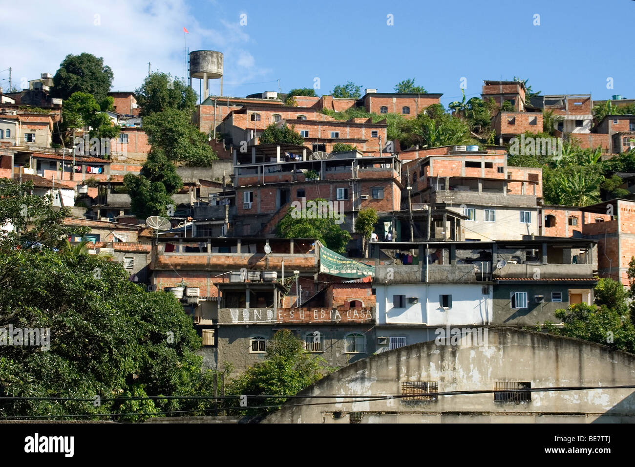 Hillside Favela Slum Housing Rio Stock Photos & Hillside Favela Slum ...