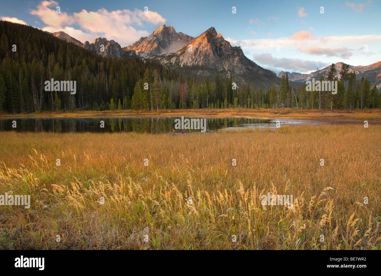 The Sawtooth mountains Stock Photo - Alamy