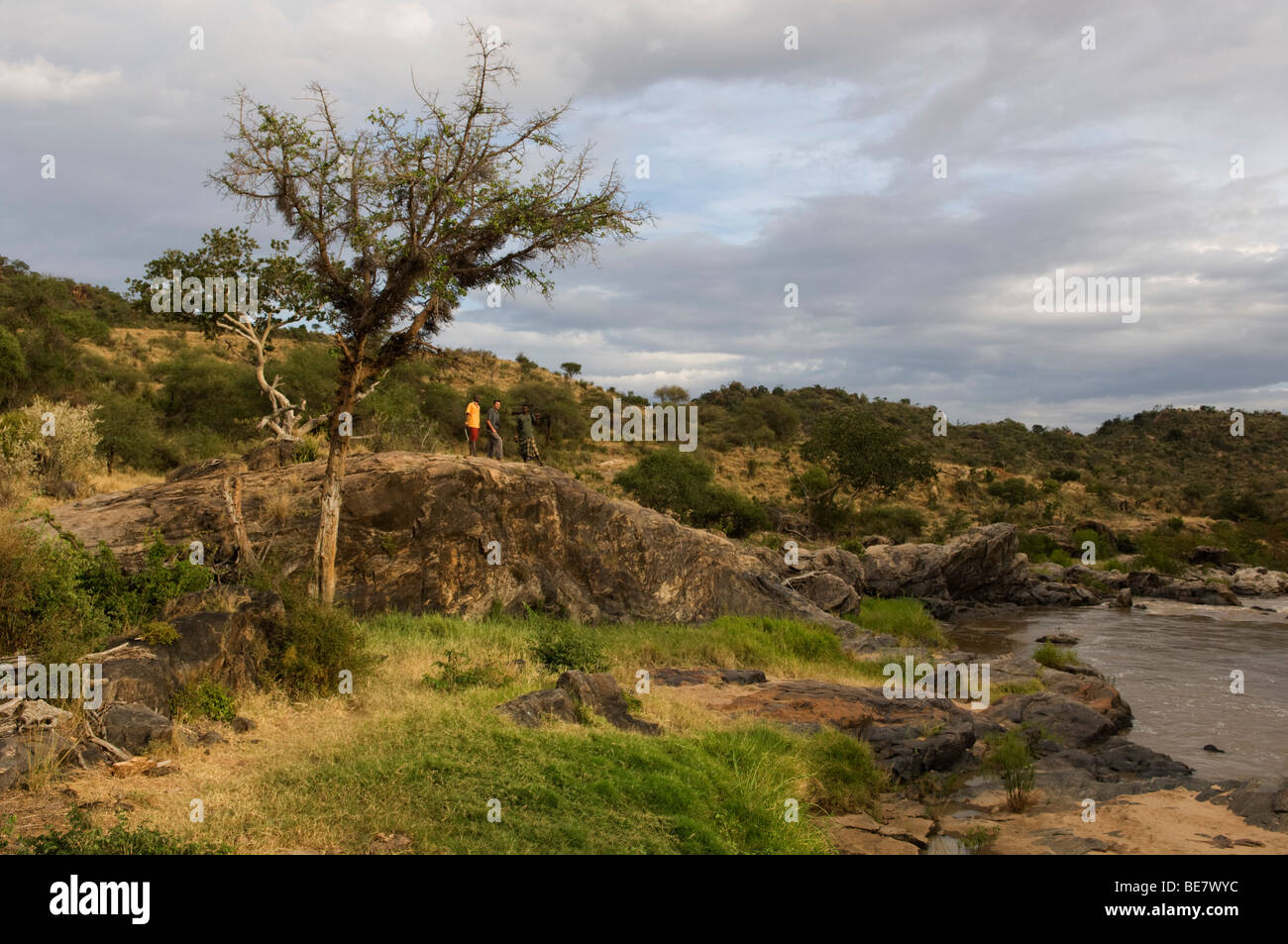 walking safari with Maasai, Laikipia plateau, Kenya Stock Photo - Alamy