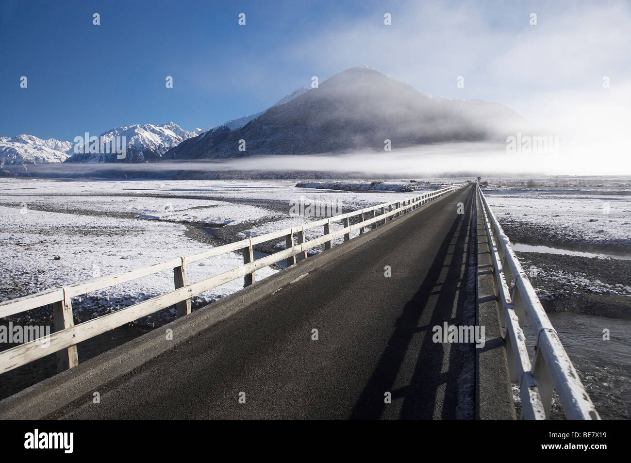 Bridge over waimakariri river on arthurs pass road hi-res stock ...