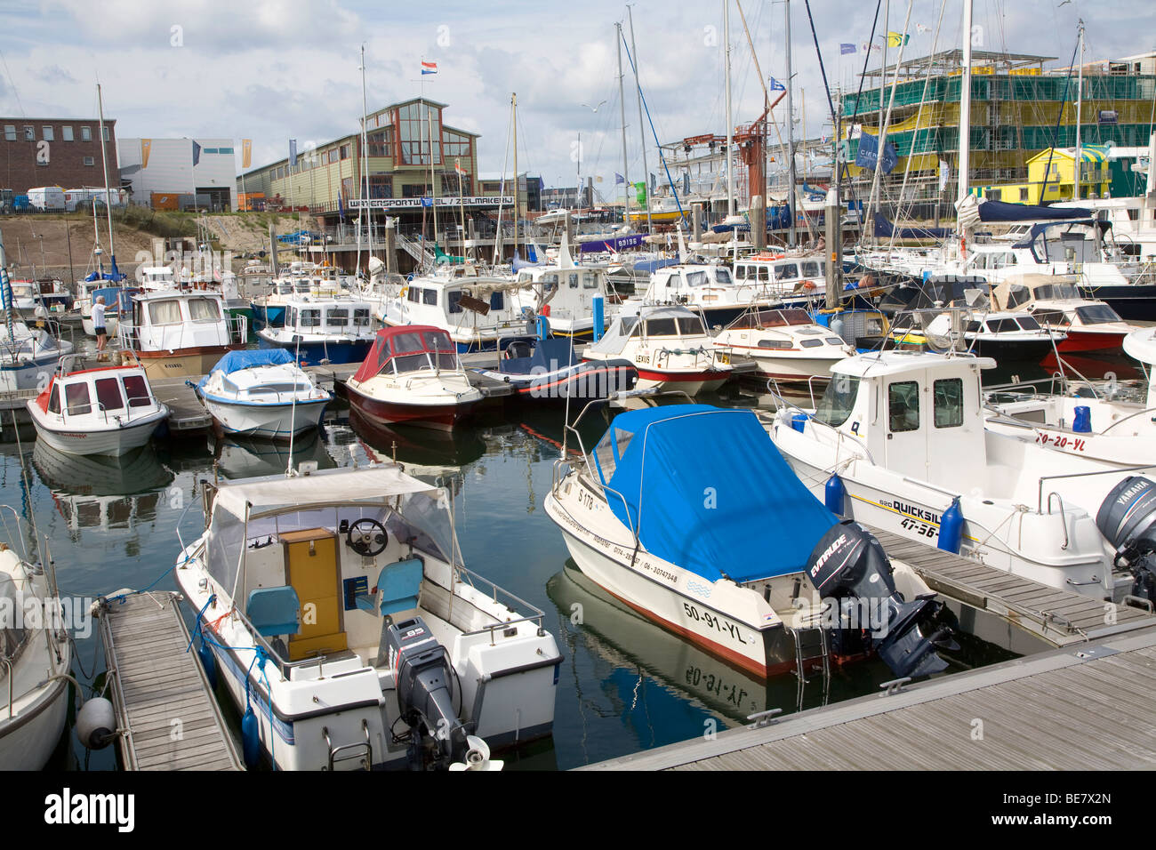 Leisure boats Scheveningen harbour Holland Stock Photo - Alamy