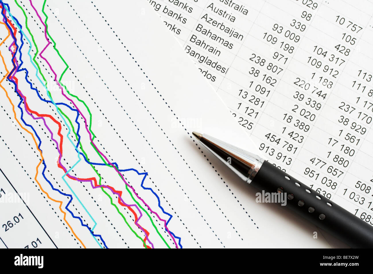 Stock market graphs monitoring Stock Photo - Alamy