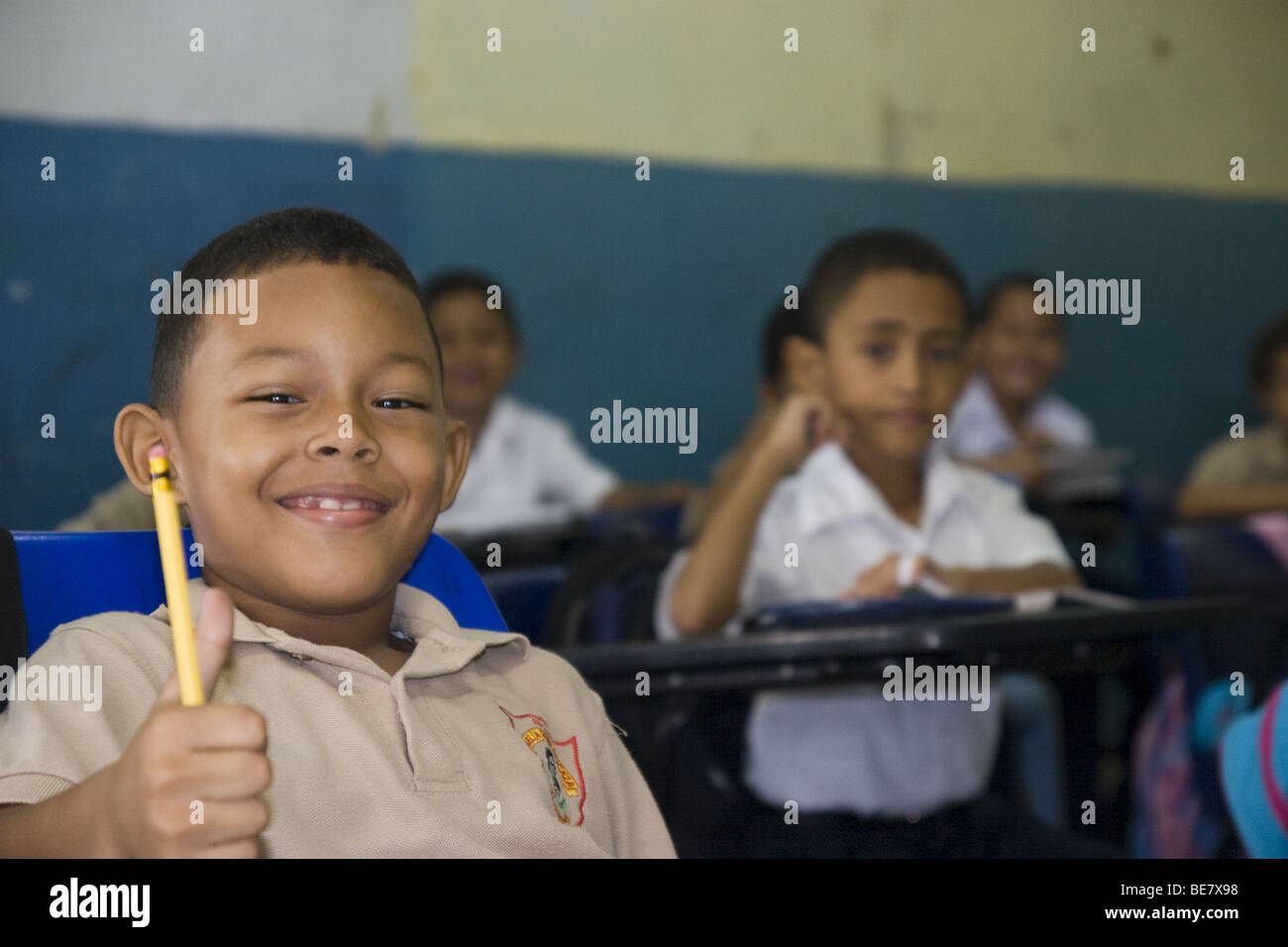 Panamanian School children. Panama City, Republic of Panama, Central ...