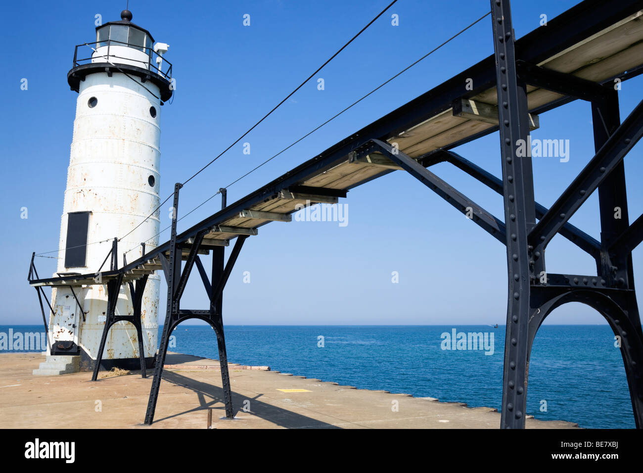 Manistee North Pierhead Lighthouse Stock Photo - Alamy