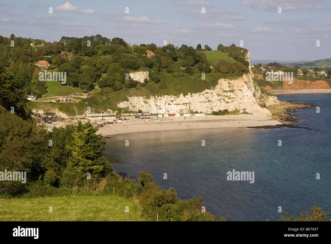 England Devon Beer bay Stock Photo - Alamy