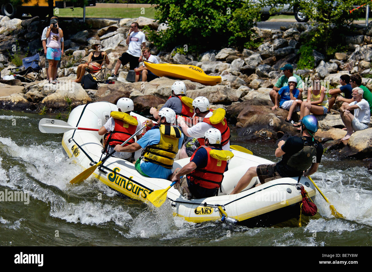 Spectators Watching White Water Rafting on the Ocoee River in Polk ...