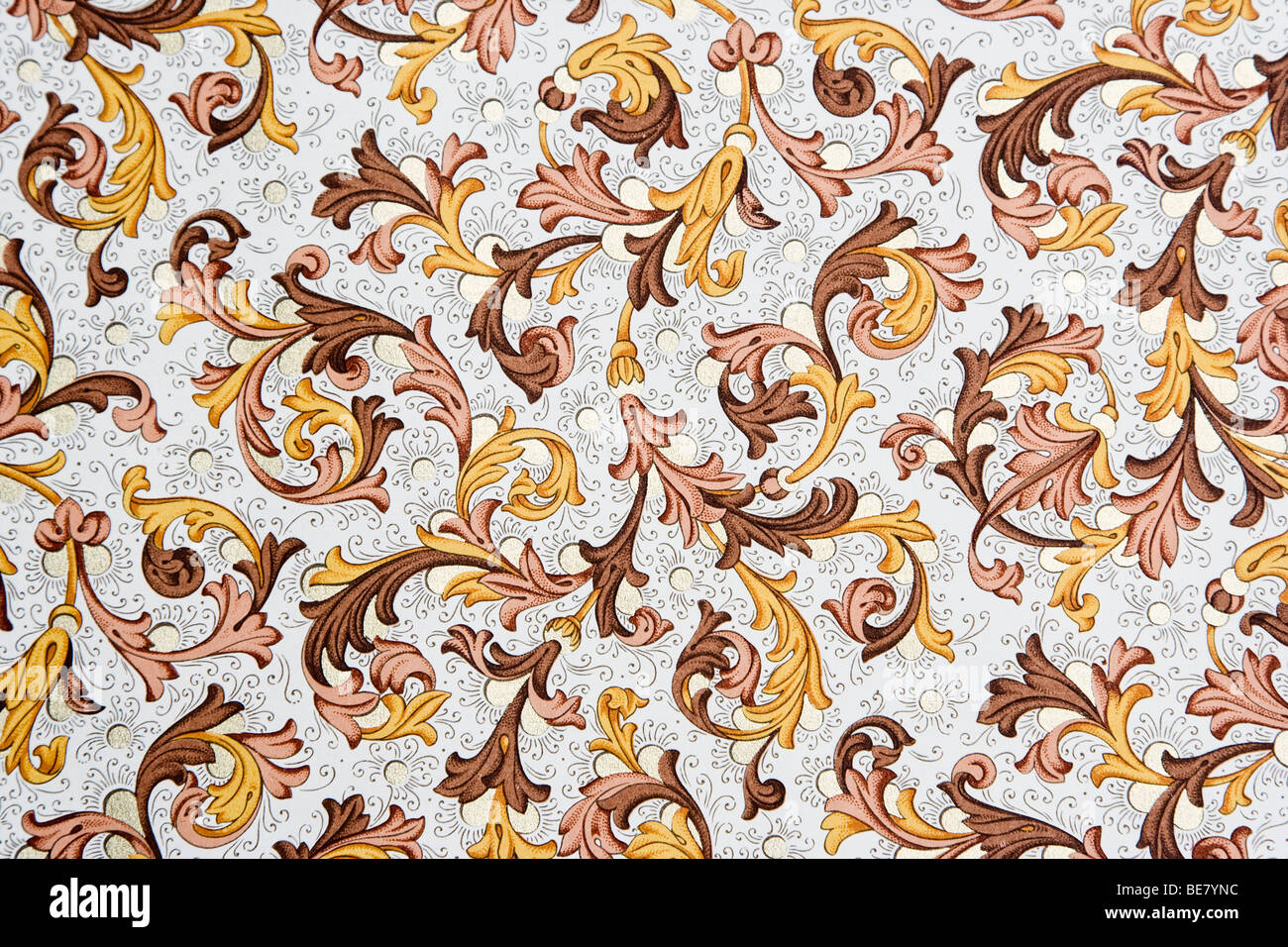 Vintage Wallpaper - Floral Pattern from 18th Century Stock Photo - Alamy