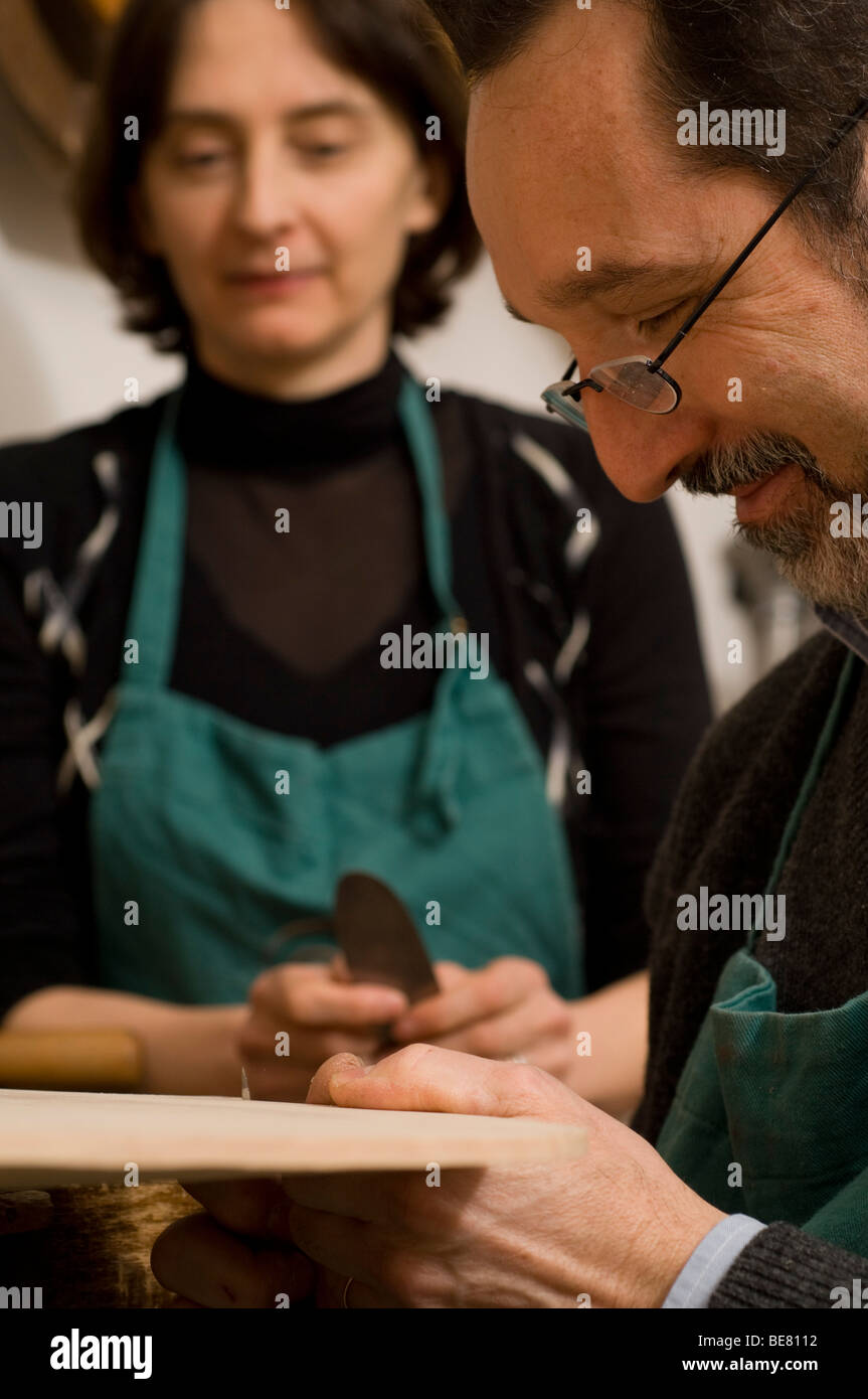 Workshop of Silvio Levaggi und Anna Tartari, Violin makers, Cremona ...