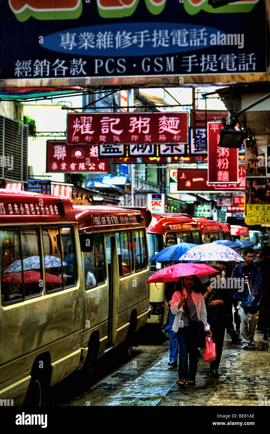 All the glitter and color of Hong Kong today in the Central District ...