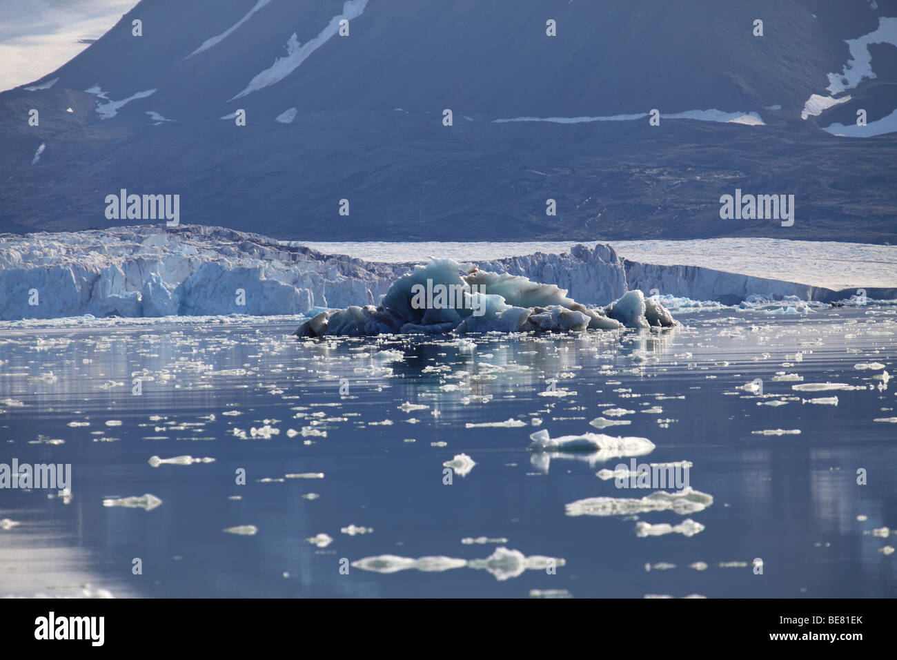 Floating glacial ice in Kongsfjorden, Svalbard Stock Photo - Alamy