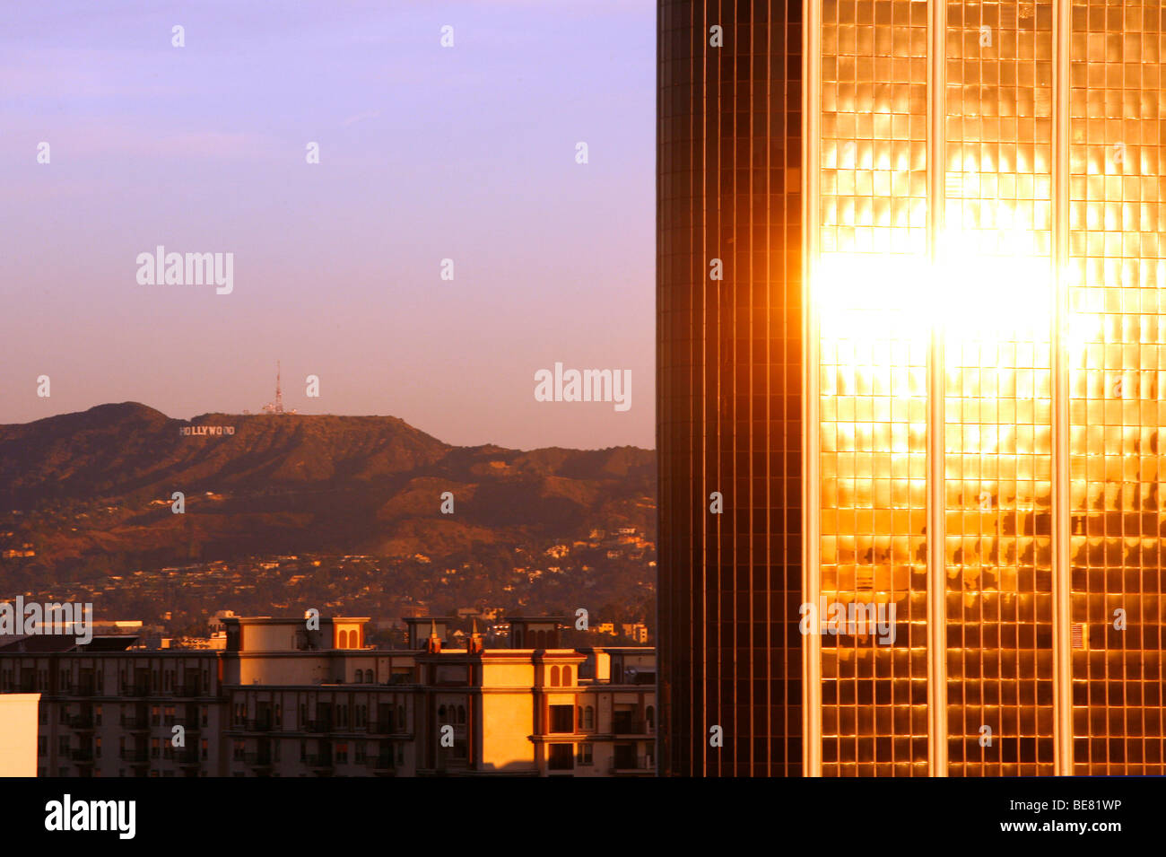 View to Hollywood and The L.A. Exchange Center from Downtown Los ...