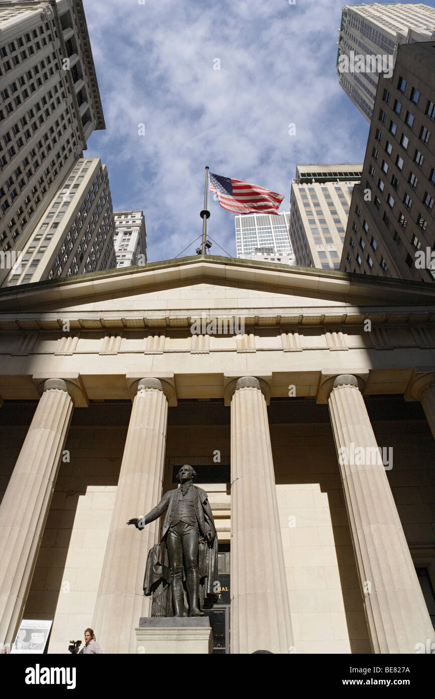 Federal Hall, Wall Street, Manhattan, New York City, New York, USA ...