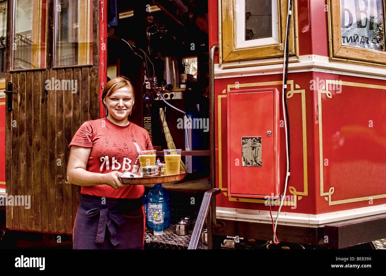 Train waitress hi-res stock photography and images - Alamy