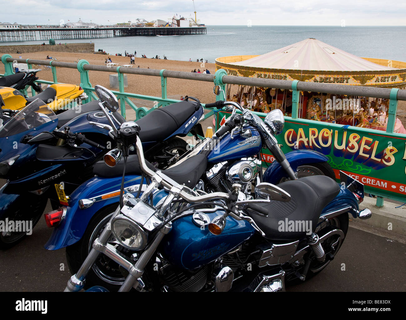 Motorcycles on the beach hi-res stock photography and images - Alamy