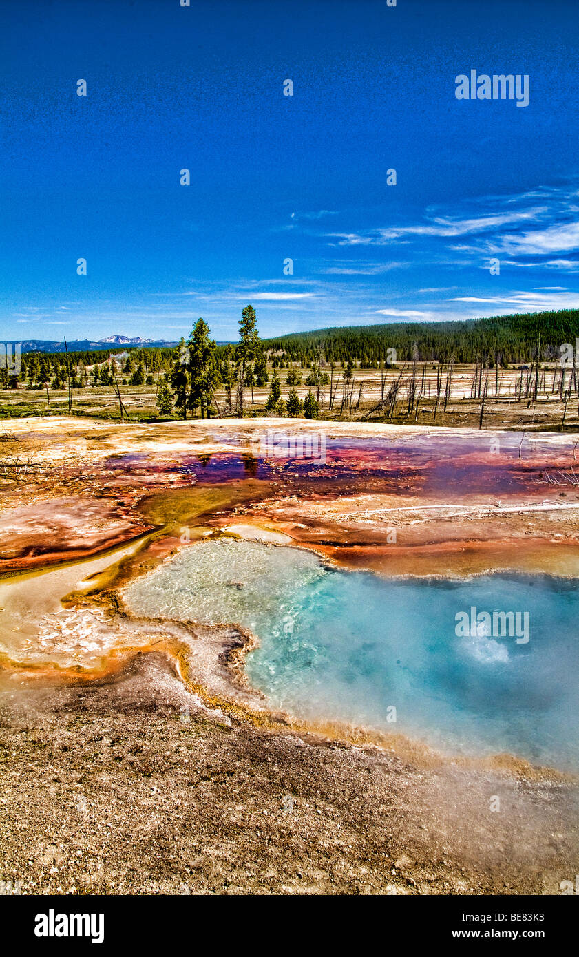 Beryl springs yellowstone national park hi-res stock photography and ...