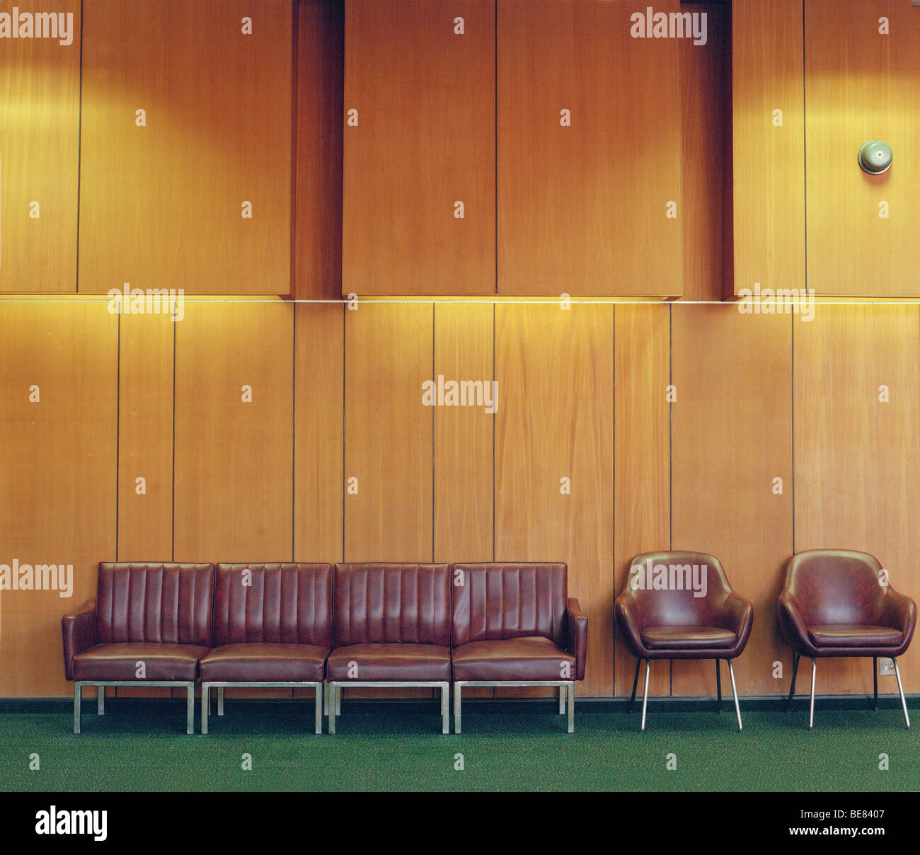 Office interior, chairs, wood panel Stock Photo - Alamy