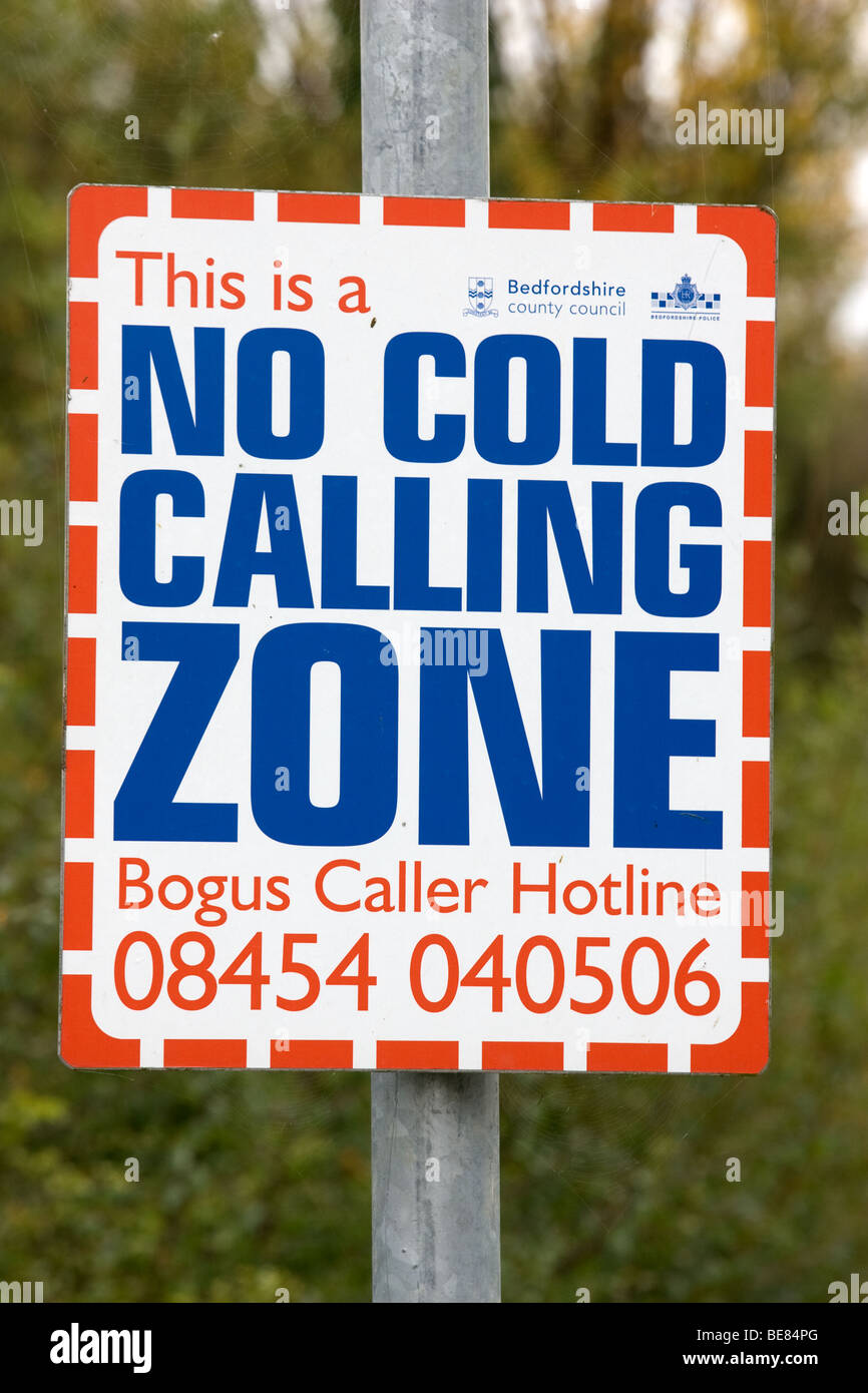 No Cold Calling Sign Post Stock Photo - Alamy