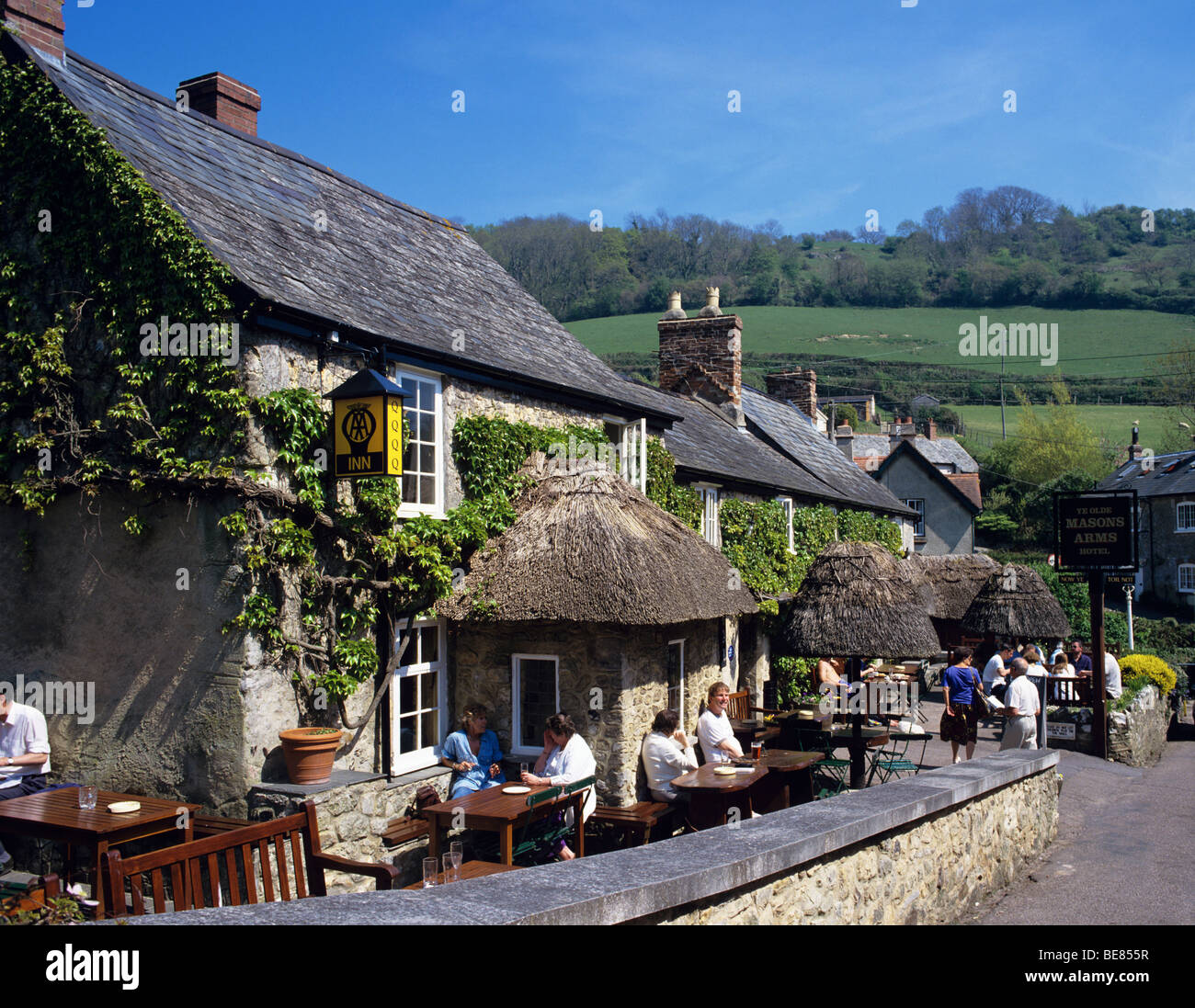 The Mason's Arms in the village of Branscombe on the south Devon Coast ...
