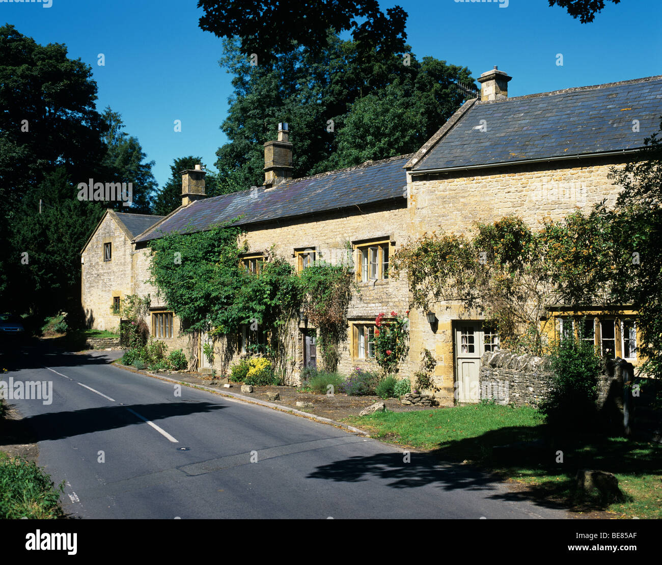 Cotswold village of Upper Swell on the River Dikler near Stow-on-the ...